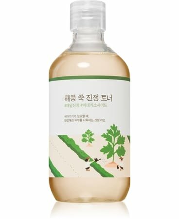 Тоник для ухода за кожей round lab mugwort calming toner, 300 мл