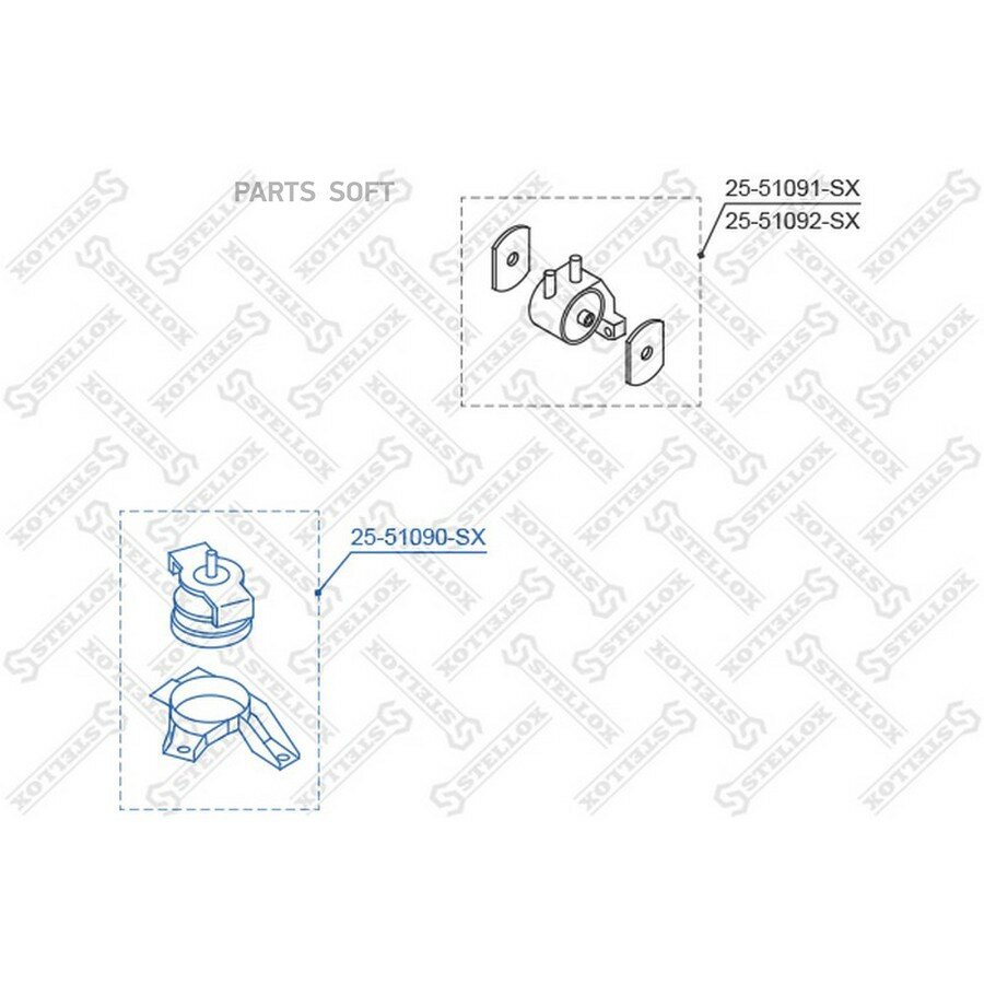 Подушка ДВС STELLOX 2551090SX