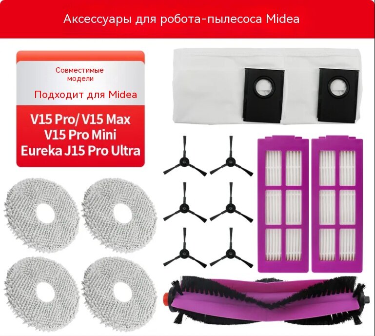 Комплект фильтров и щеток для робота-пылесоса Midea V15 Pro