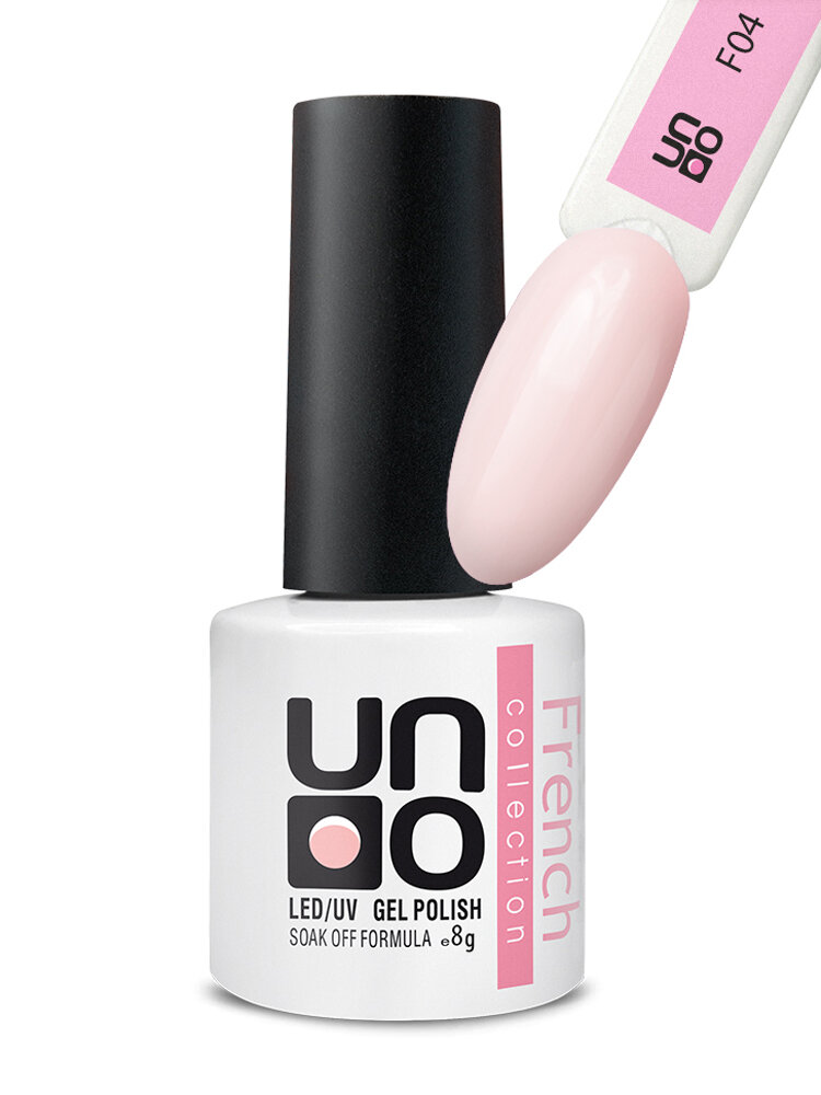 Гель-лак UNO French Collection - 04, для ногтей, розовый , 8 гр.
