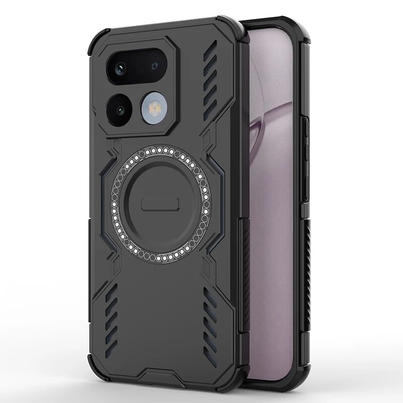 Магнитный чехол Armor для Realme 16Pro 16ProPlus, противоударный чехол с black, Realme 16 Pro