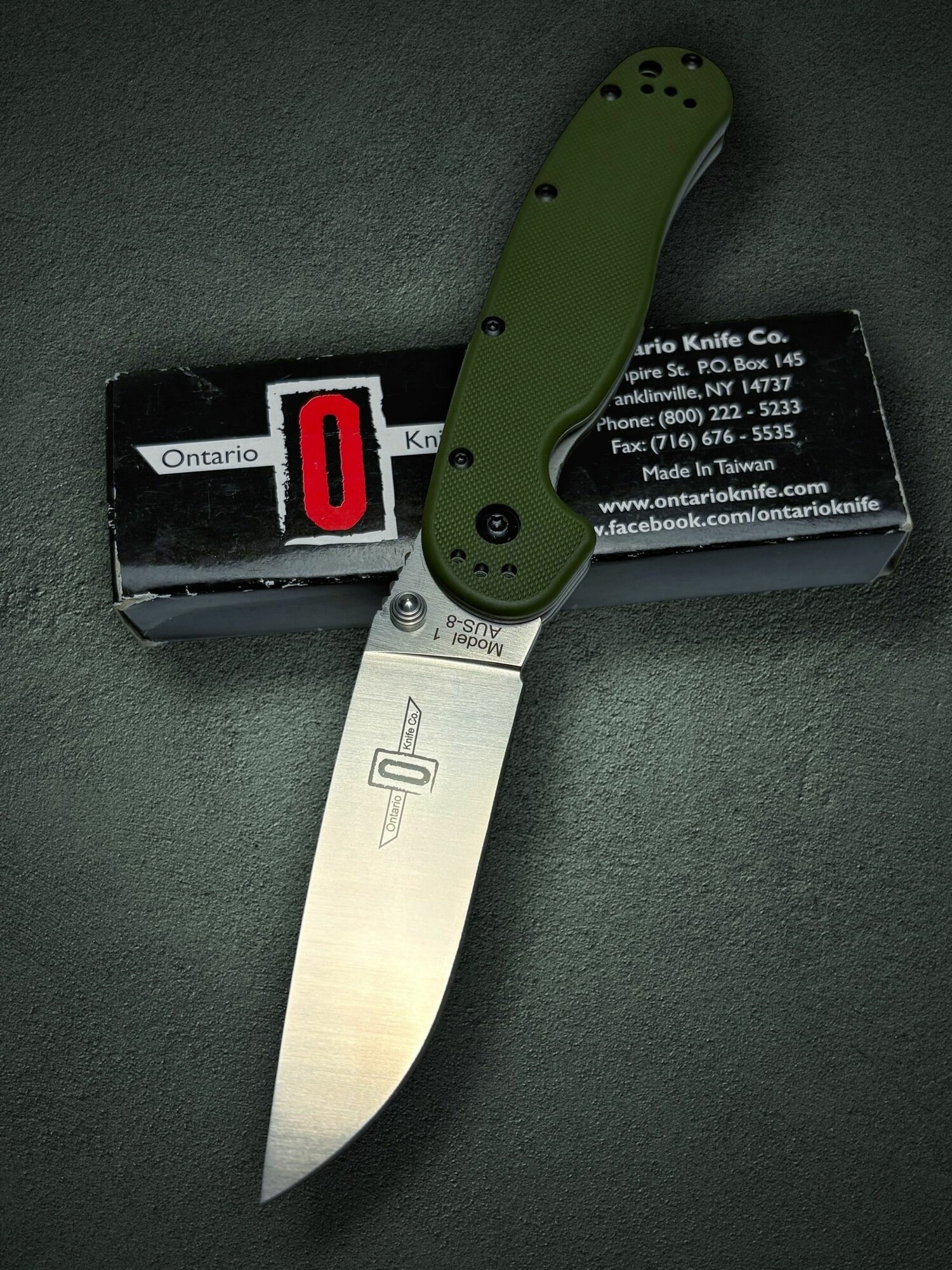 Складной нож Ontario RAT I Foliage Green, 8848FG