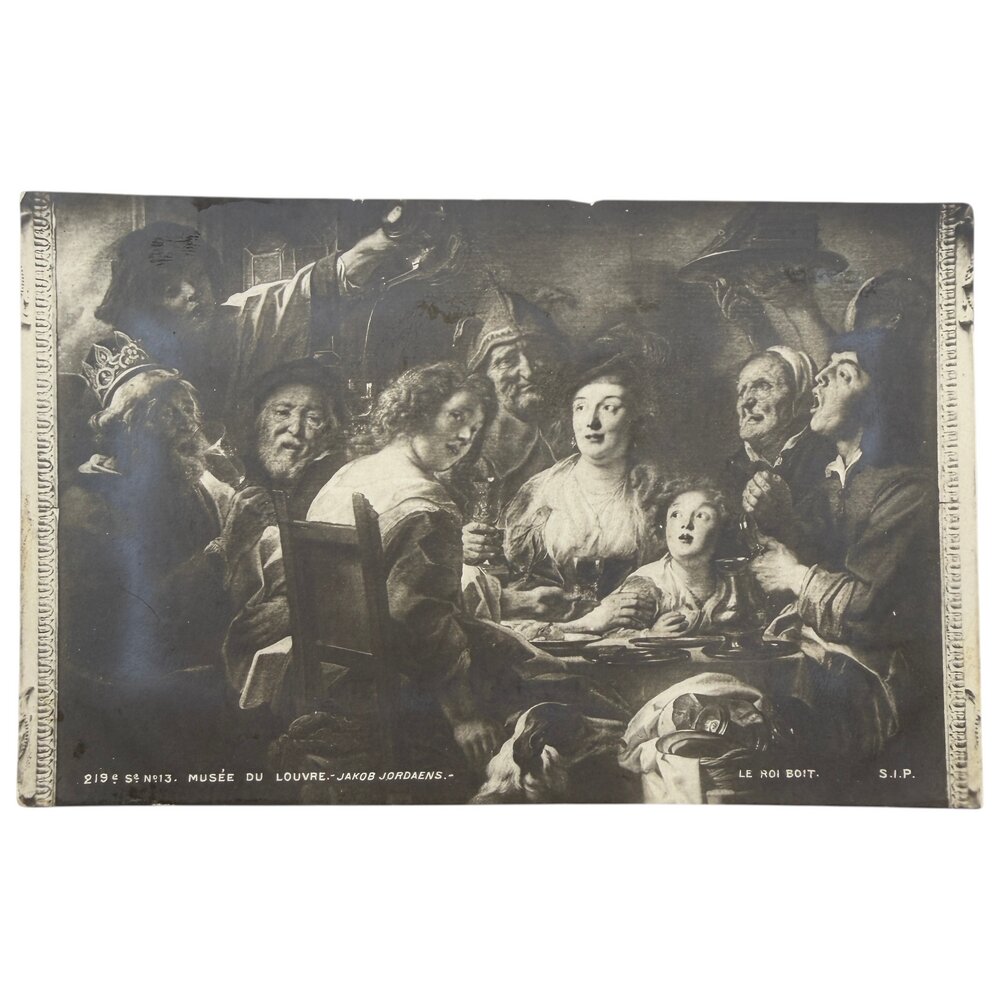 Почтовая открытка "Йорданс - Бобовый король" 1900-1917 гг. Германская Империя