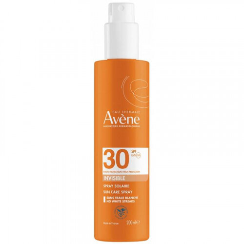 Солнцезащитный невидимый спрей Avene Suncare для чувствительной кожи SPF30, 200 мл