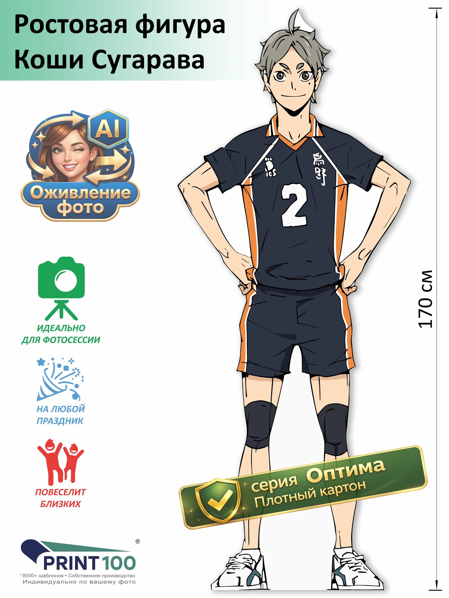 Коши Сугарава (Волейбол!) 2 Ростовая фигура