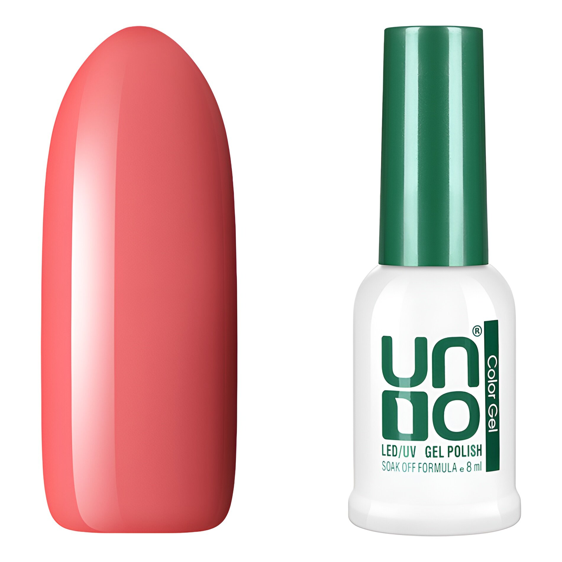 Гель-лак UNO - 077 Розовый грейпфрут - Pink Grapefruit, розовый, 8 гр.