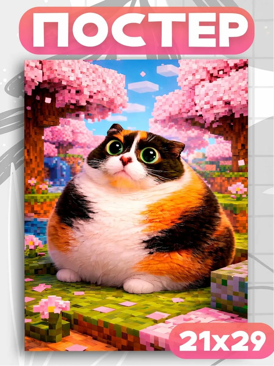 Постеры на стену Котость мем Куки кот, плакат 1шт, А4 размер.