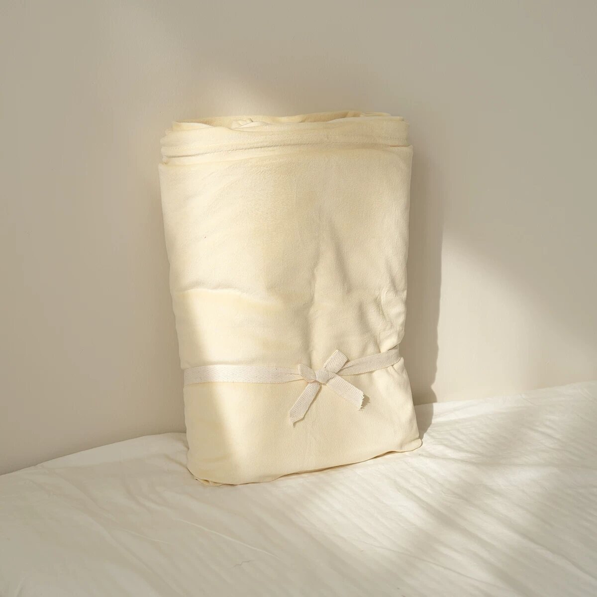 June Rain White сплошной цвет повседневные японские бархатные короткие пододеяльники наволочки простыни осенние и