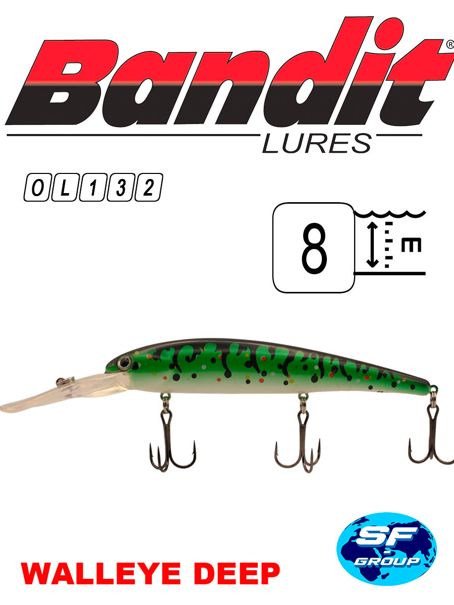 Воблер Bandit Deep Walley 12 см 17,5 гр заглубление 8м #OL132