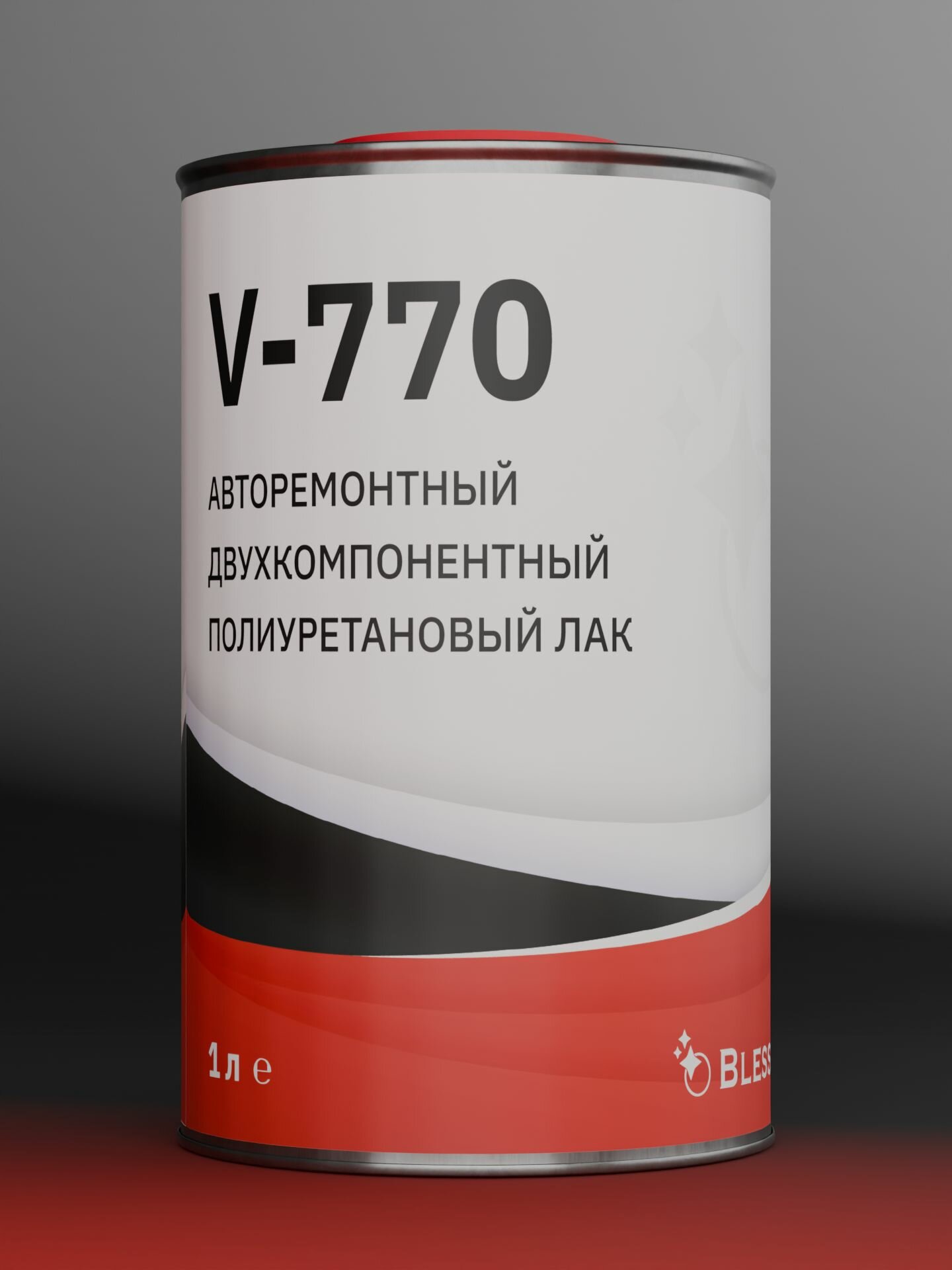 Лак двухкомпонентный полиуретановый Blesska V-770, основа, 1 л.