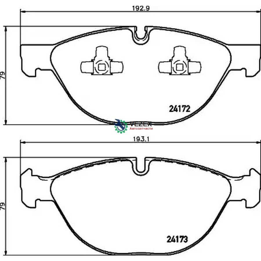 MINTEX MDB2835 колодки тормозные передние BMW X5/X6, E70/E71/F15