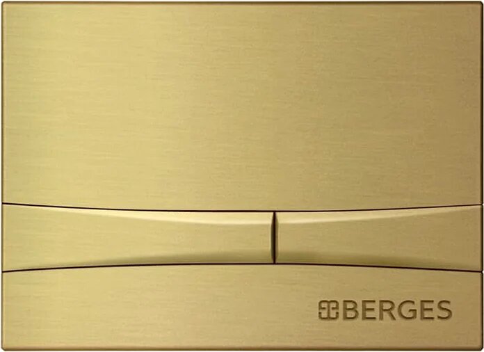 Кнопка смыва для унитаза Berges Novum F8 бронзовая, матовая, кнопка для инсталляции, двойной смыв