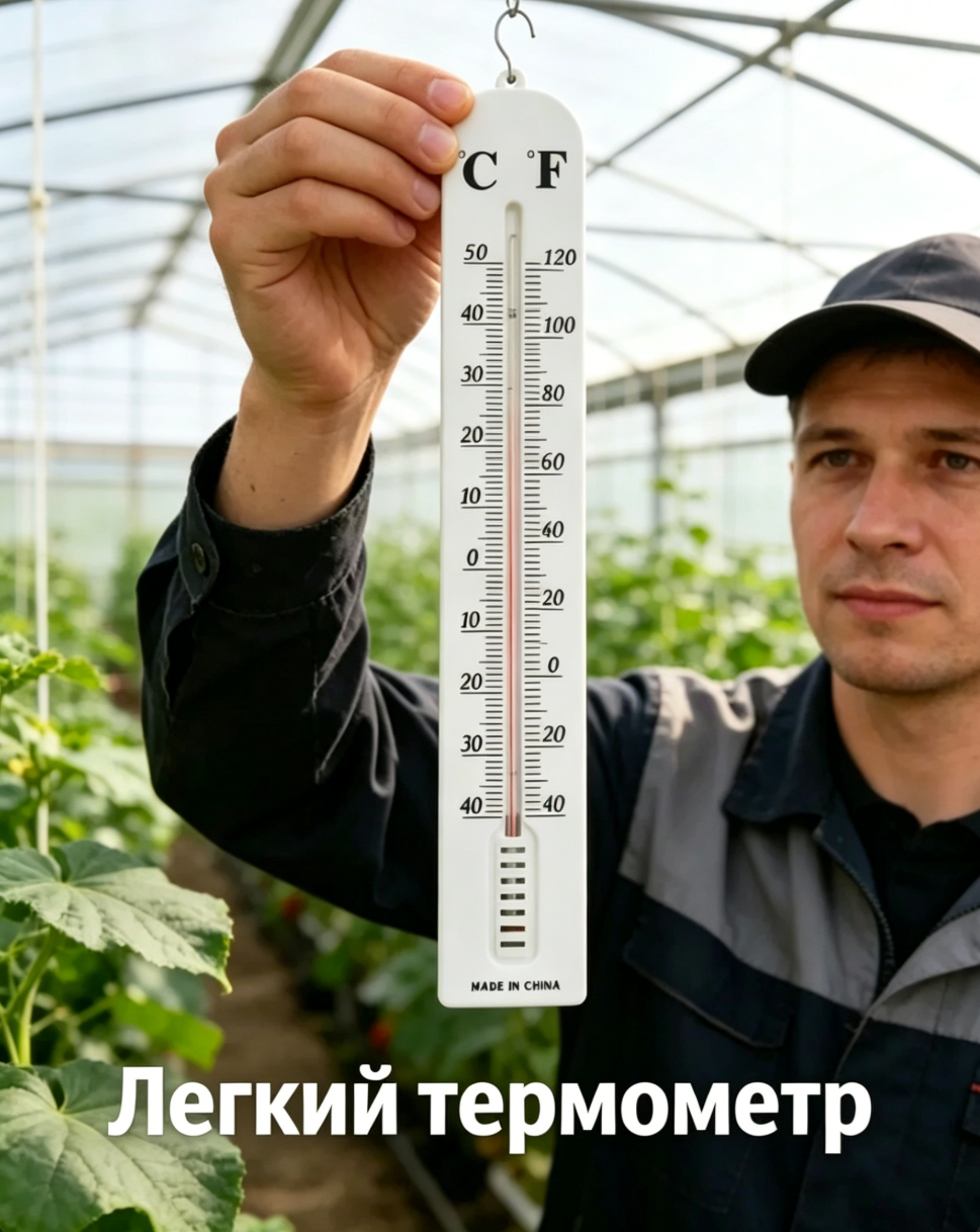 Термометр для теплицы, двойной шкалы Цельсия/Фаренгейта, защита от влаги