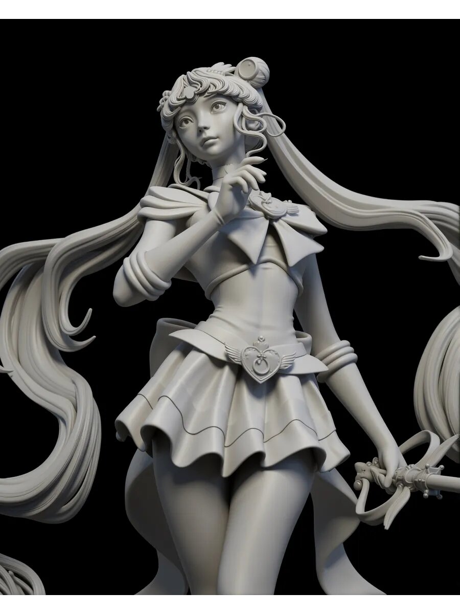 Коллекционная фигурка Sailor Moon под покраску 17 см