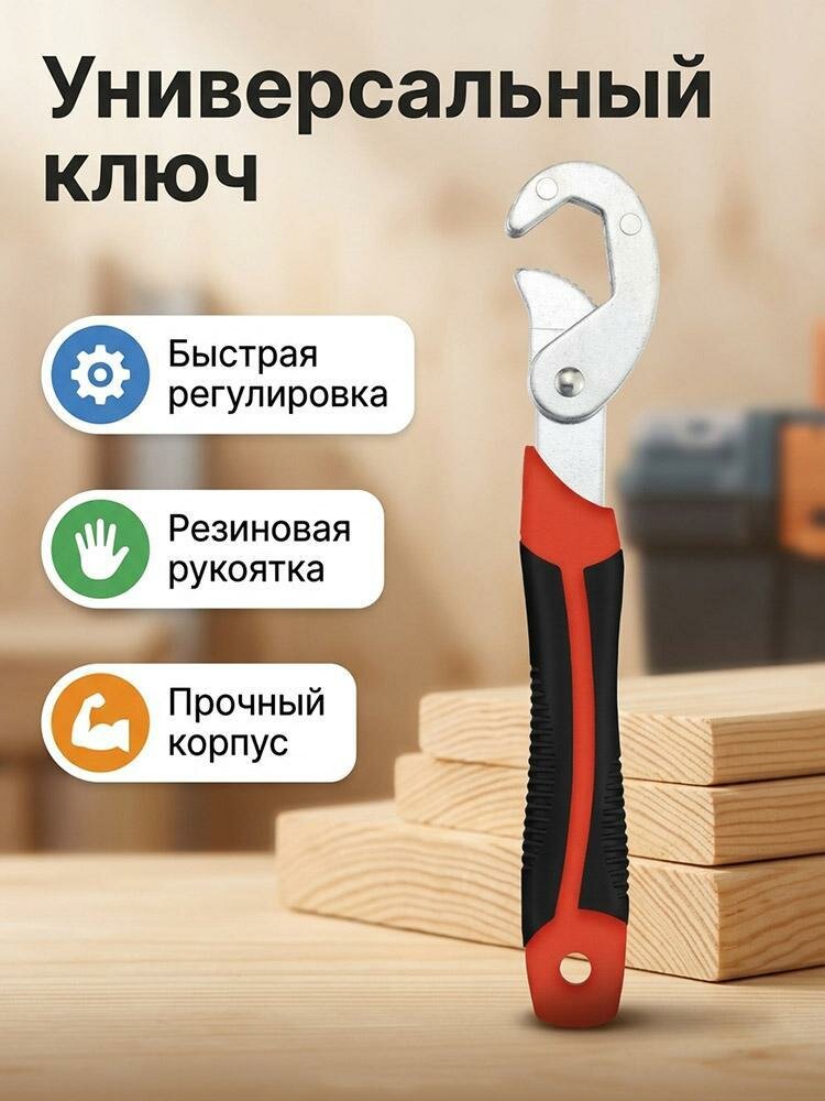 Ключ разводной, сантехнический, с тонкими губками
