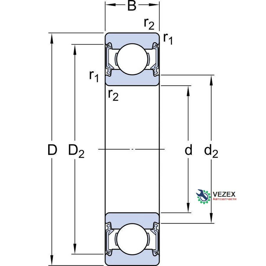 FAG 62022RSRC3 подшипник генератора! 15x35x11 \