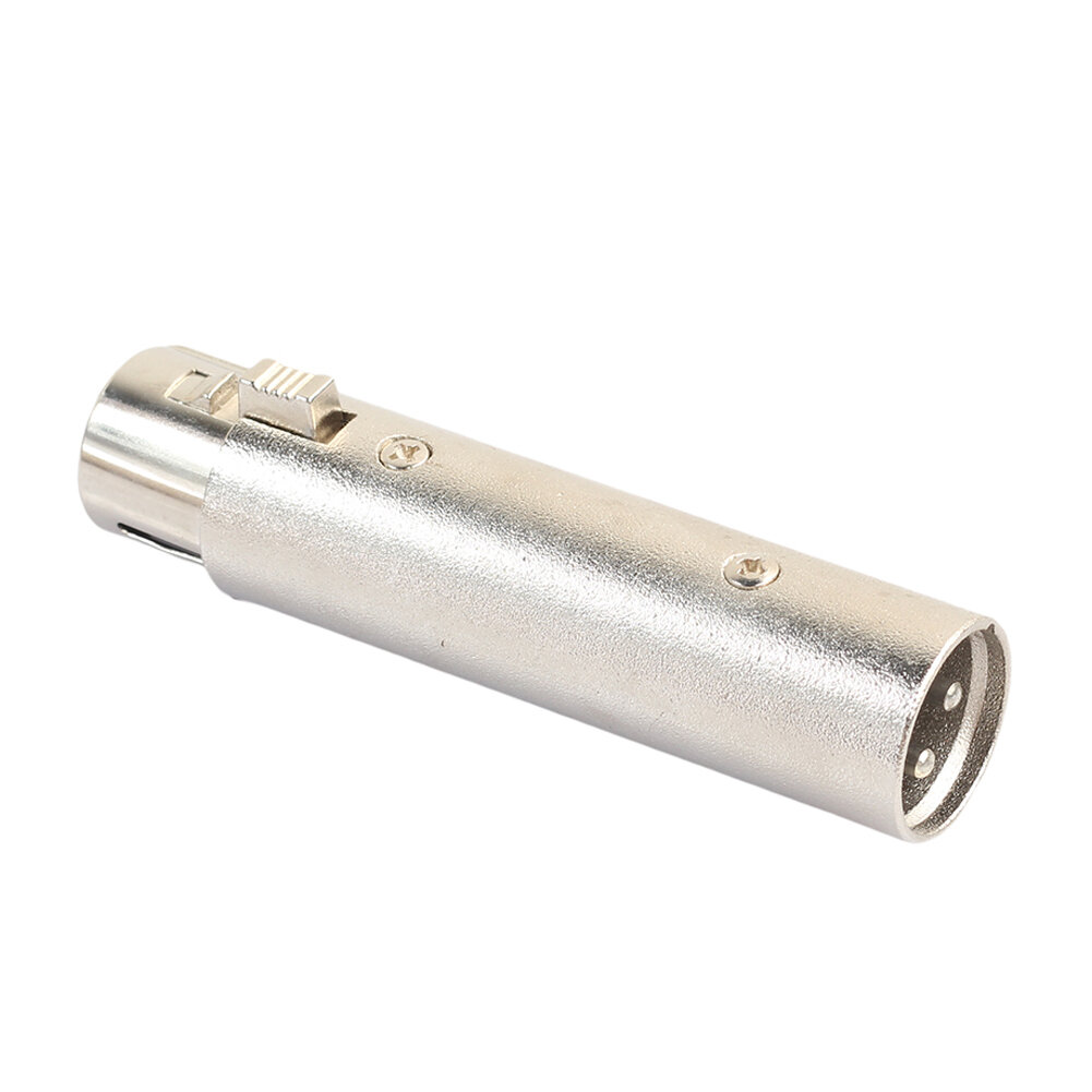 XLR коннектор серебристый, 3-контактный, с винтами, для микрофонов и аудио, адаптер — фото 1