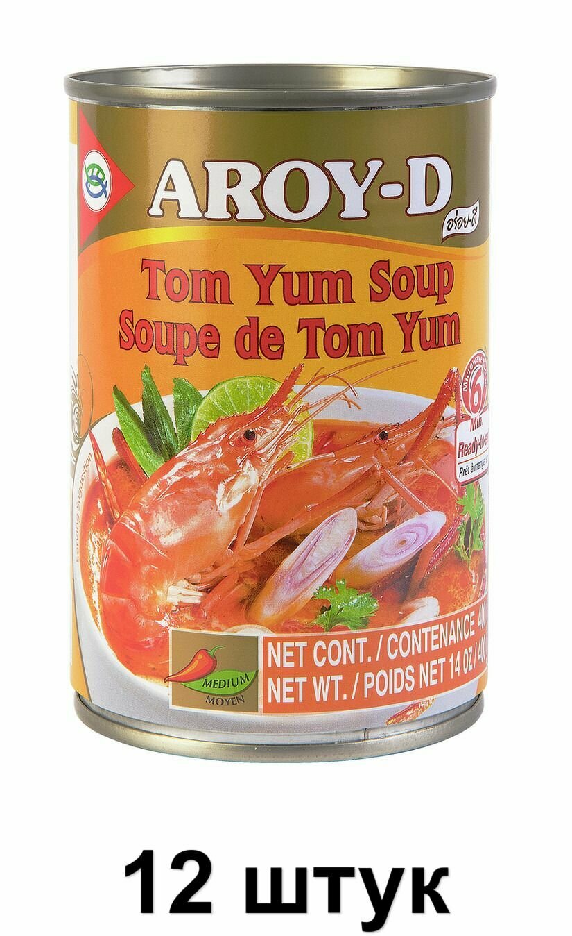Aroy-D Суп Том Ям, 400 г, 12 шт