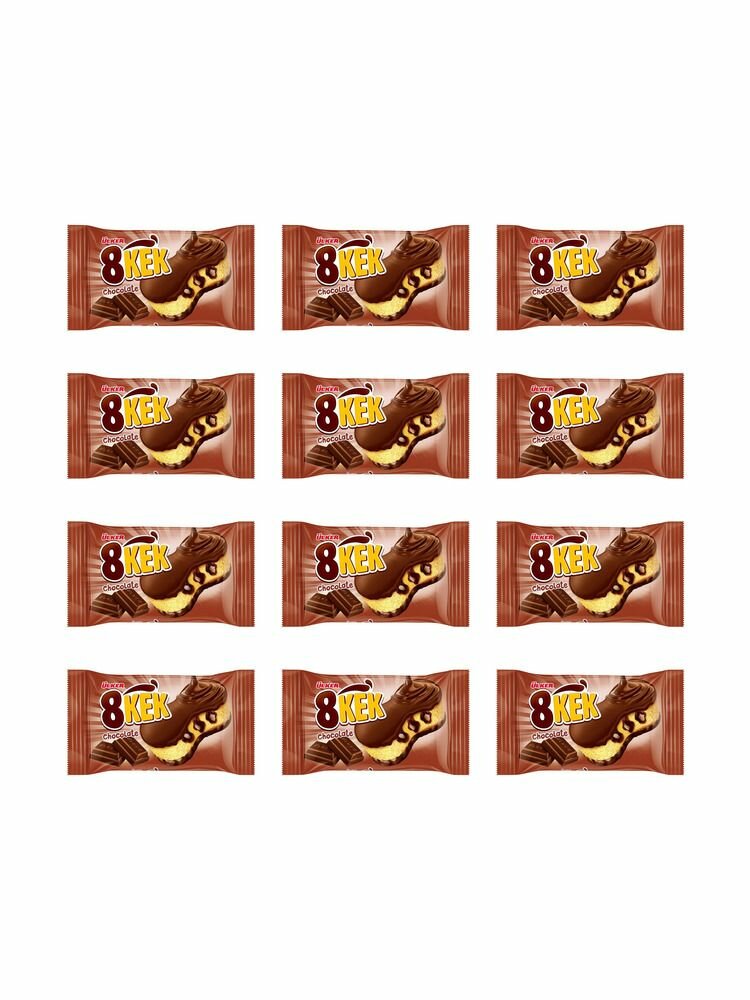 Ulker Кекс 8 Kek с какао, 40 г, 12 шт