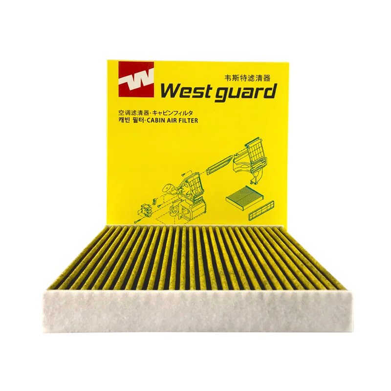 Фильтр салона с активированным углем WESTGUARD для GEELY Cityray Coolray EMGRAND GL 1.4 1.5 EMGRAND GS 1.4 1.8 8022020800 MK1530P