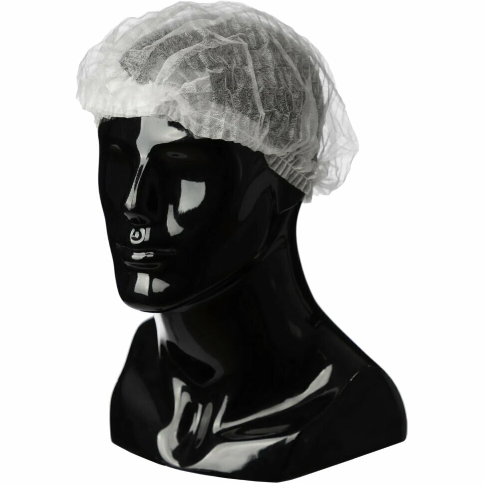 Шапочка Шарлотта белая, дв. резинка,10гр/м, арт.403-969-050,(100шт/упак), 2075326