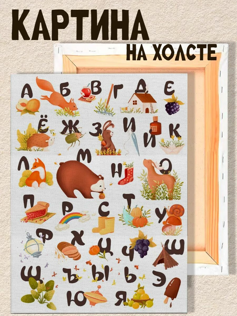 Картина на стену в детскую комнату Алфавит