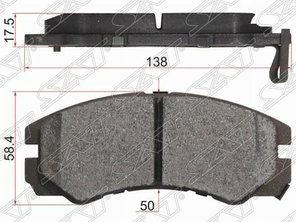 Колодки тормозные SAT ST-8970352571 спереди Isuzu Bighorn 91-02 / Trooper 92-02