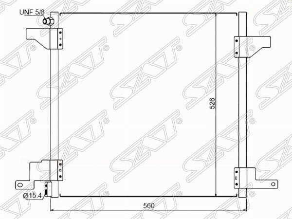 Радиатор кондиционера SAT ST-MB05-394-A0 Mercedes-Benz M-Class 97-05