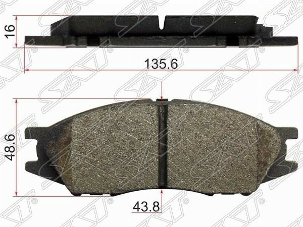 Колодки тормозные спереди SAT ST-AY040-NS053 Nissan AD 99-08 / Almera 00-06