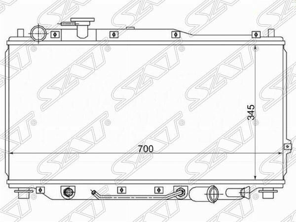 Радиатор SAT KI0001 Kia Spectra 00-11 / Sephia 98-04