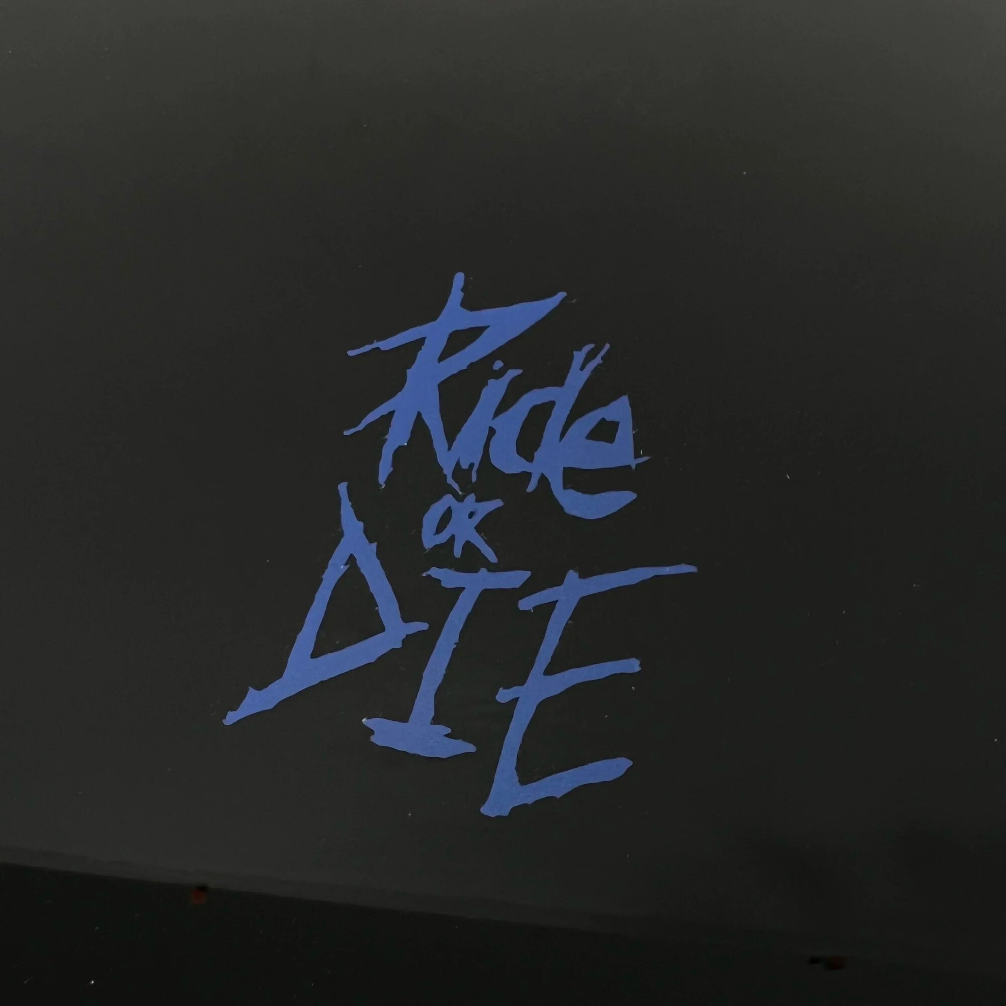 Светоотражающая наклейка на раму велосипеда MTB Ride or Die Темно-синий, Blue
