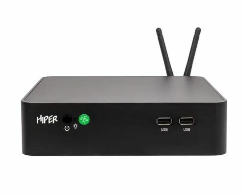 Мини-ПК HIPER M8 (61GFBDT1QG) черный - Intel Pentium Gold G6405, ядра: 2 x 4,1 ГГц, DDR4, Intel UHD Graphics 610, Windows 10 Pro