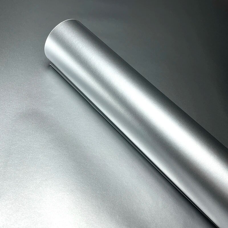 Виниловая пленка матовая серебряная 50x200см