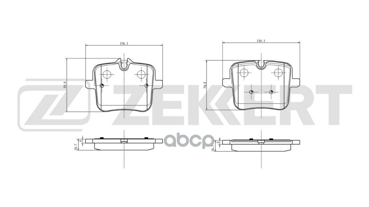 Колодки торм. диск. задн. BMW X5 (G05) 18- X5 M (F95) 19- X6 (G06) 19- X6 M (F96) 19- X7 (G07) 2 Zekkert арт. bs-1502