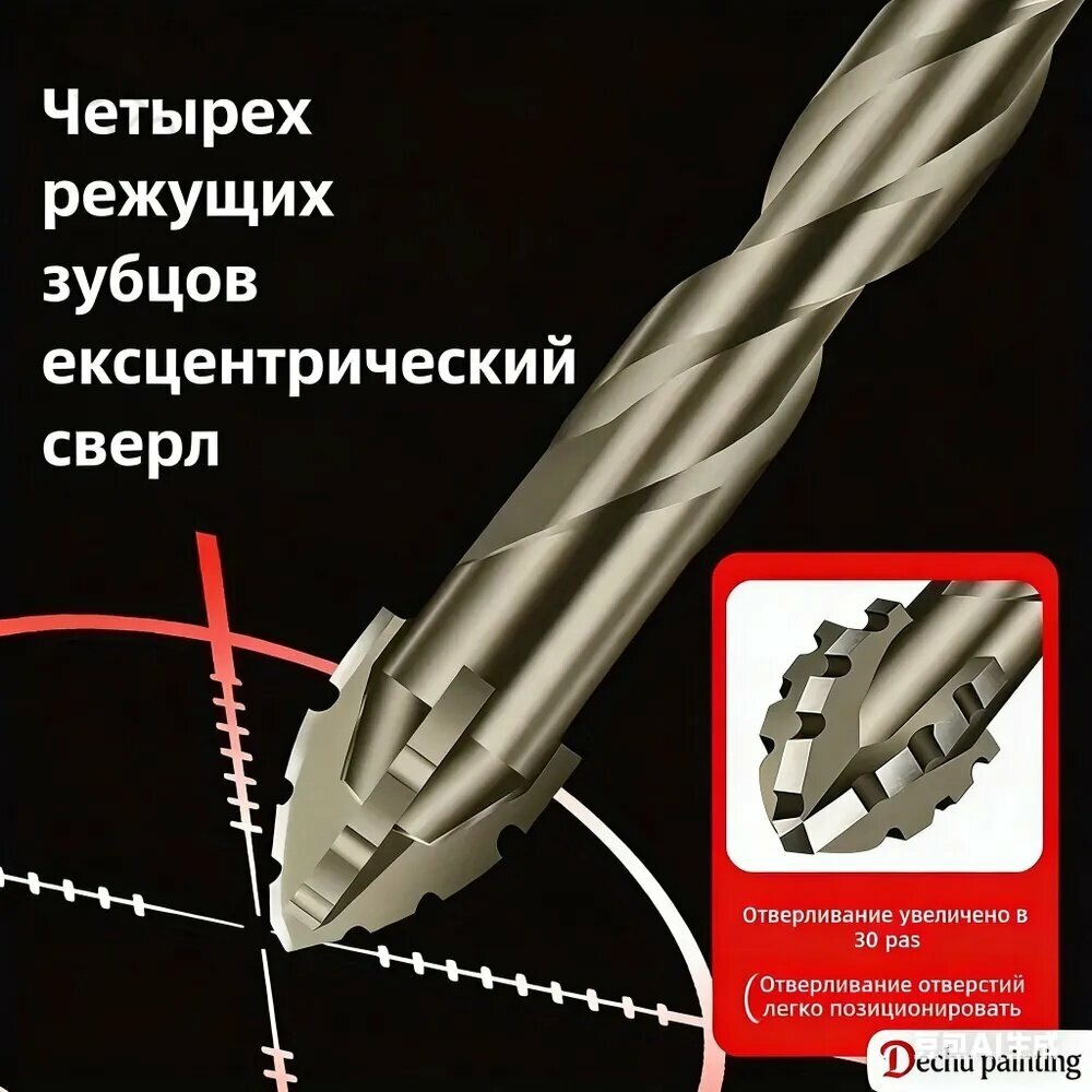 Новая четырехлезвийная зазубрина предпочитает сушеные керамические стеклянные буры из нержавеющей стали