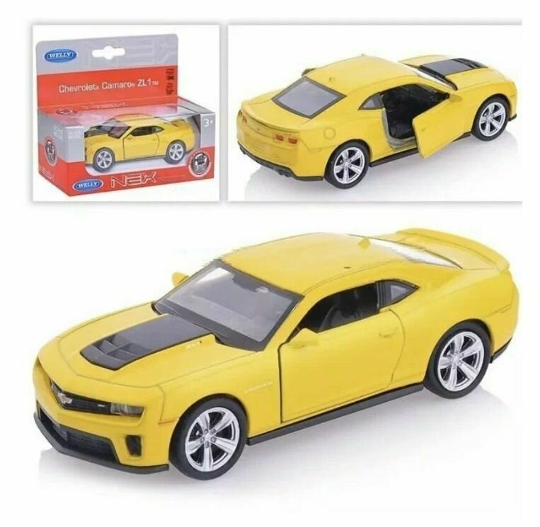 Игрушка Модель машины 1:38 Chevrolet Camaro ZL1 43667 желтый