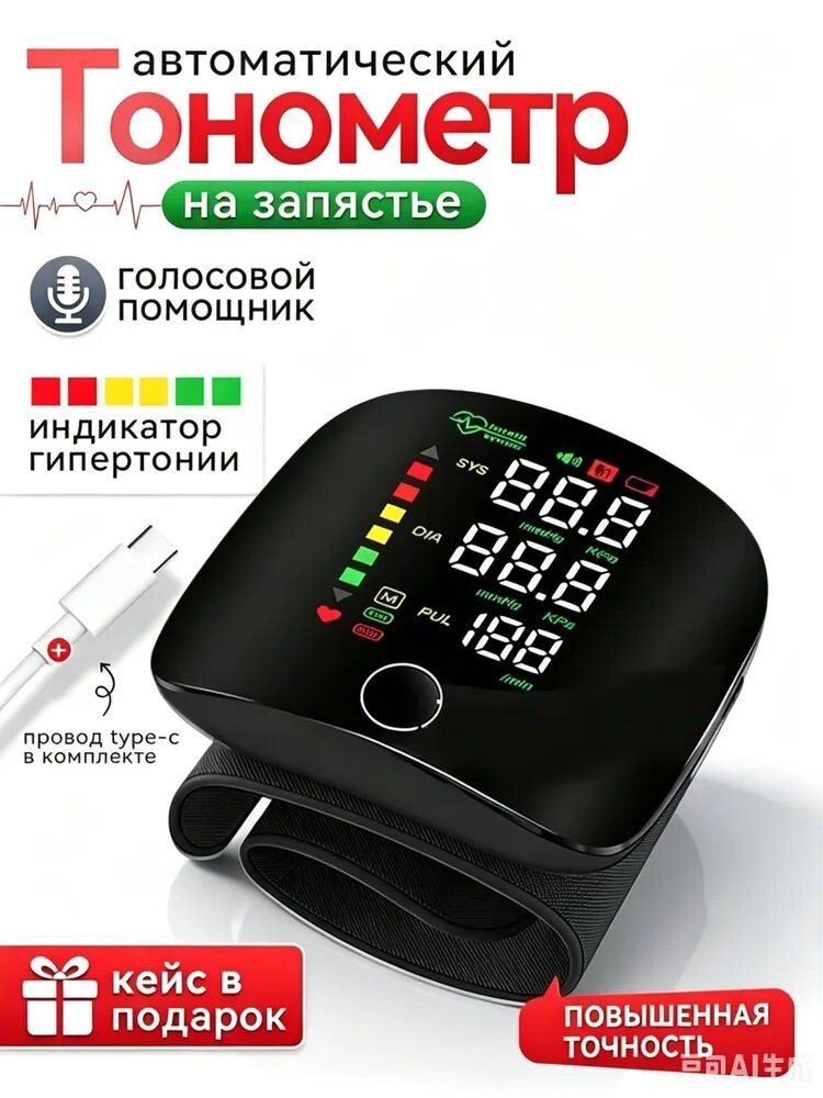 Кардиомонитор, черный