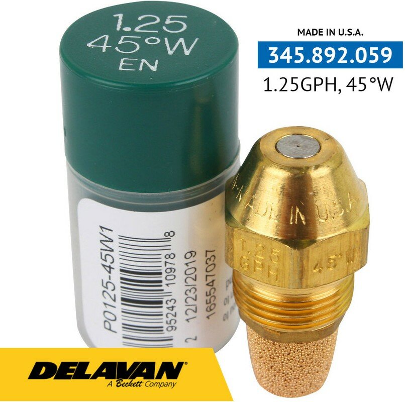 Топливная форсунка Delavan 1.25GPH, 45W (1) P0125-45W1
