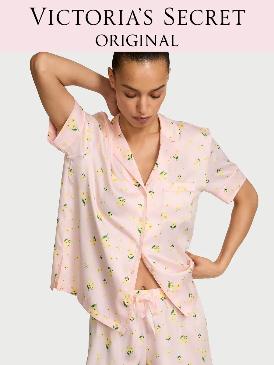 Пижама Victoria's Secret Signature Satin Short Pajama Set