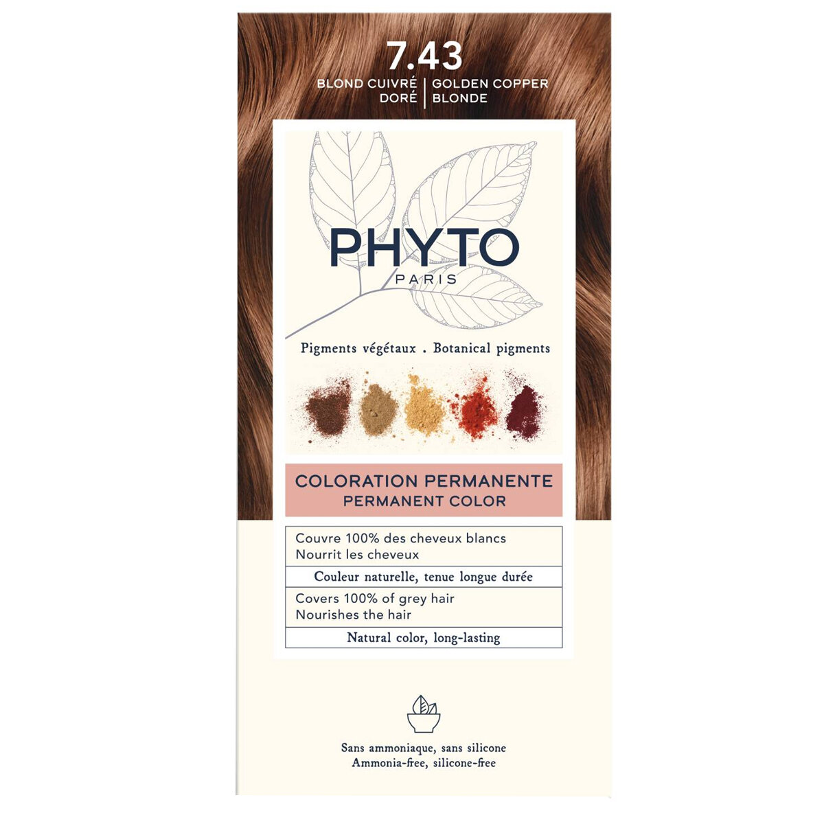 PHYTO Краска для волос Phyto Color 7.43 Золотисто-медный блонд