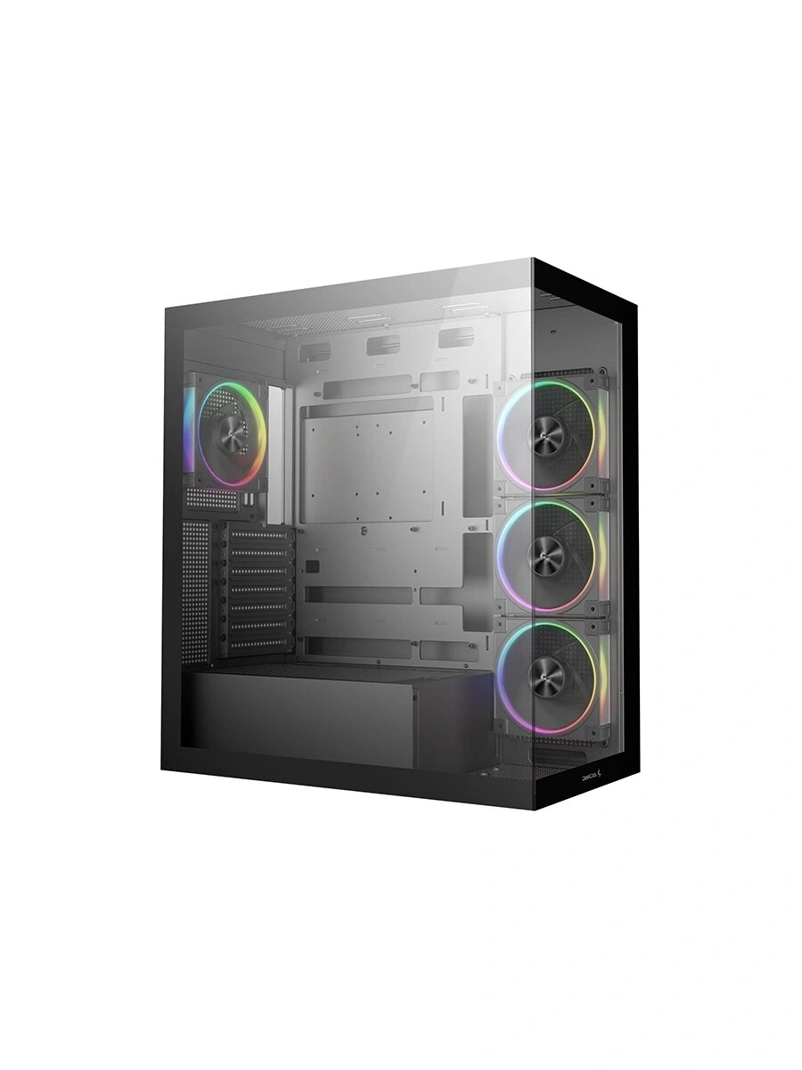 Корпус Deepcool CG580 4F V2 черный без БП ATX 6x120mm 4x140mm 2xUSB3.0 audio bott PSU