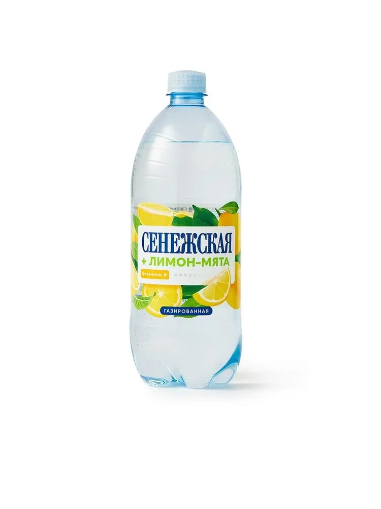 Вода газированная Сенежская Лимон-Мята, 1 л