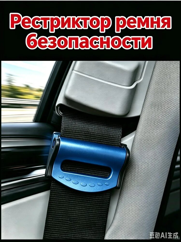 Ограничитель (2шт), фиксатор, зажим для крепления ремня безопасности автомобильного