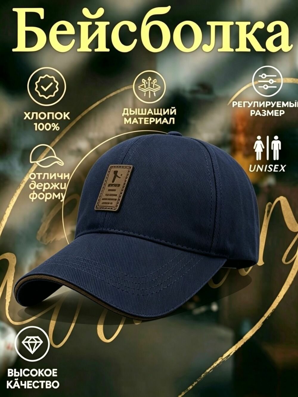 Бейсболка  для мужчин и женщин