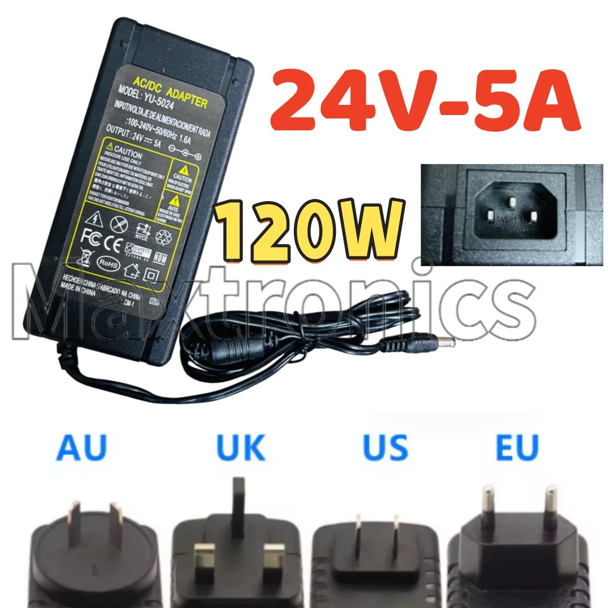 Блок питания SAGE LU MEI 120W 24V EU Plug для LED лент