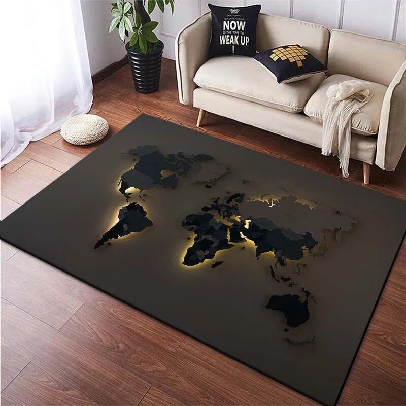 Ковер Винтажная карта мира 150x200 см