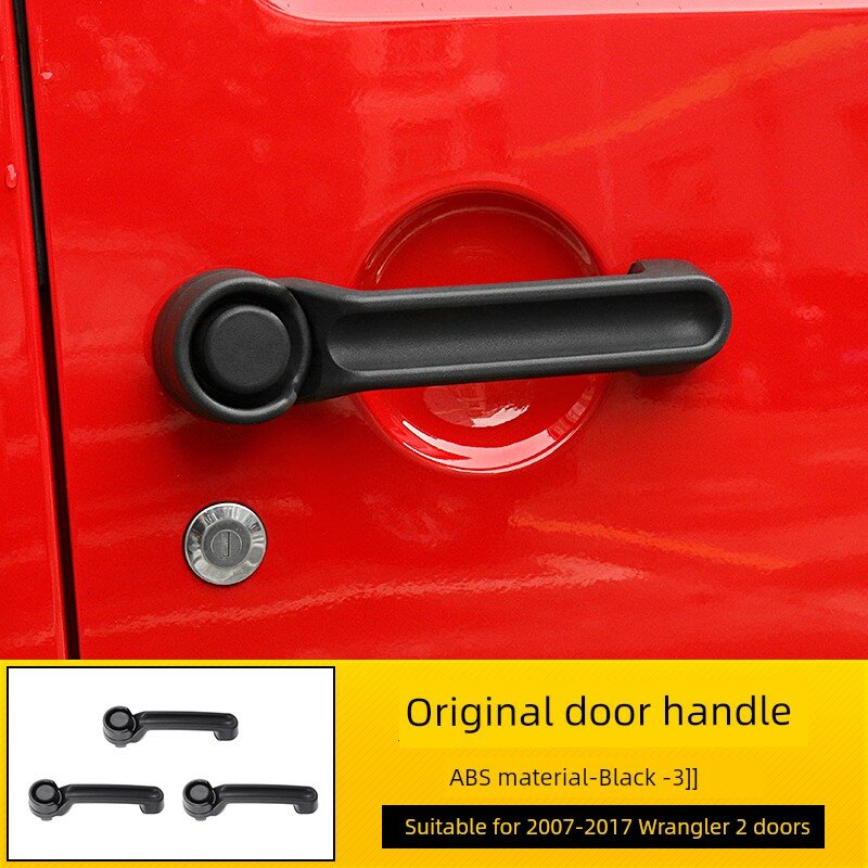 Черная ручка двери для Jeep Wrangler JK 2007-2017, замена, три штуки для 2-дверной модели