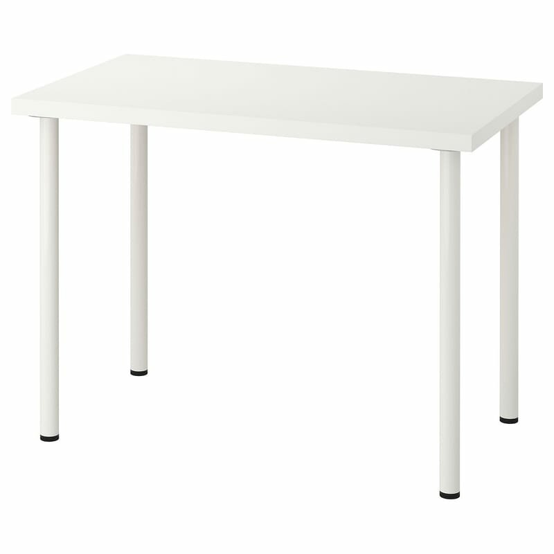 Письменный стол ikea linnmon / adils, белый, 100x60 см 299.321.81