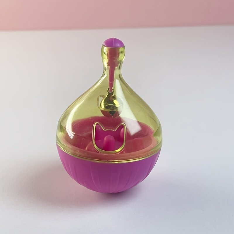 Интерактивная игрушка-кормушка для попугаев с колокольчиком, розовая