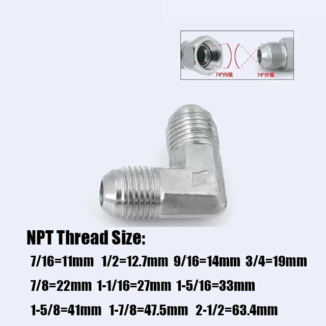 Гидравлические фитинги 45# сталь NPT 7/16 9/16 U3/4 7/8 7I16, 1J9